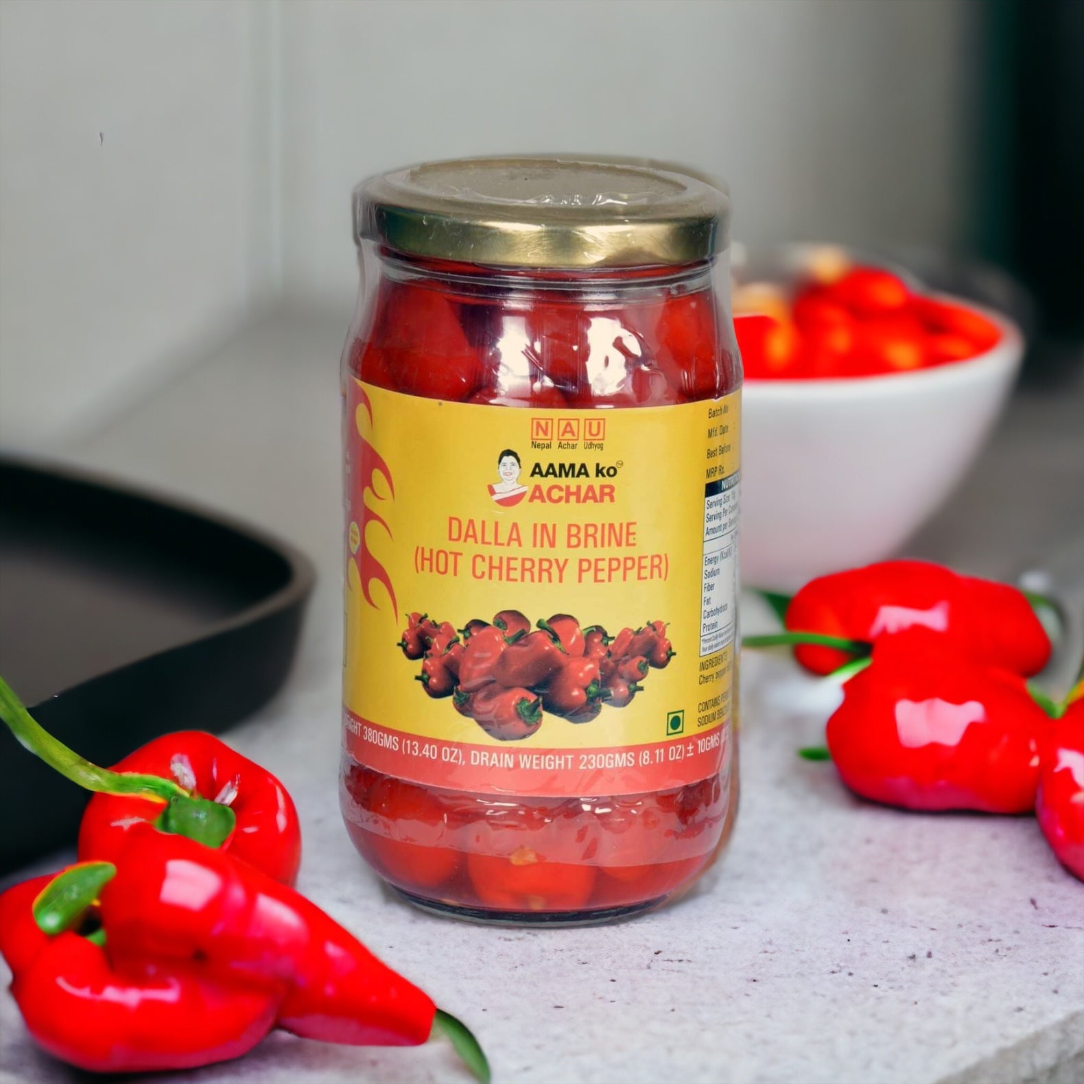 Dalla In Brine Hot Cherry Pepper - Dhaka Topi USA