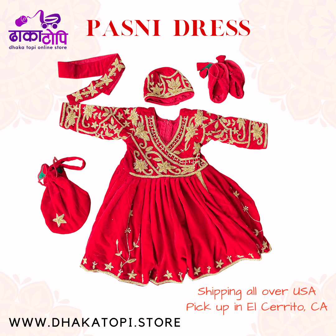 Pasni Dress Girl | Traditional Nepali Pasni Dress | DhakaTopi | Weaning ...